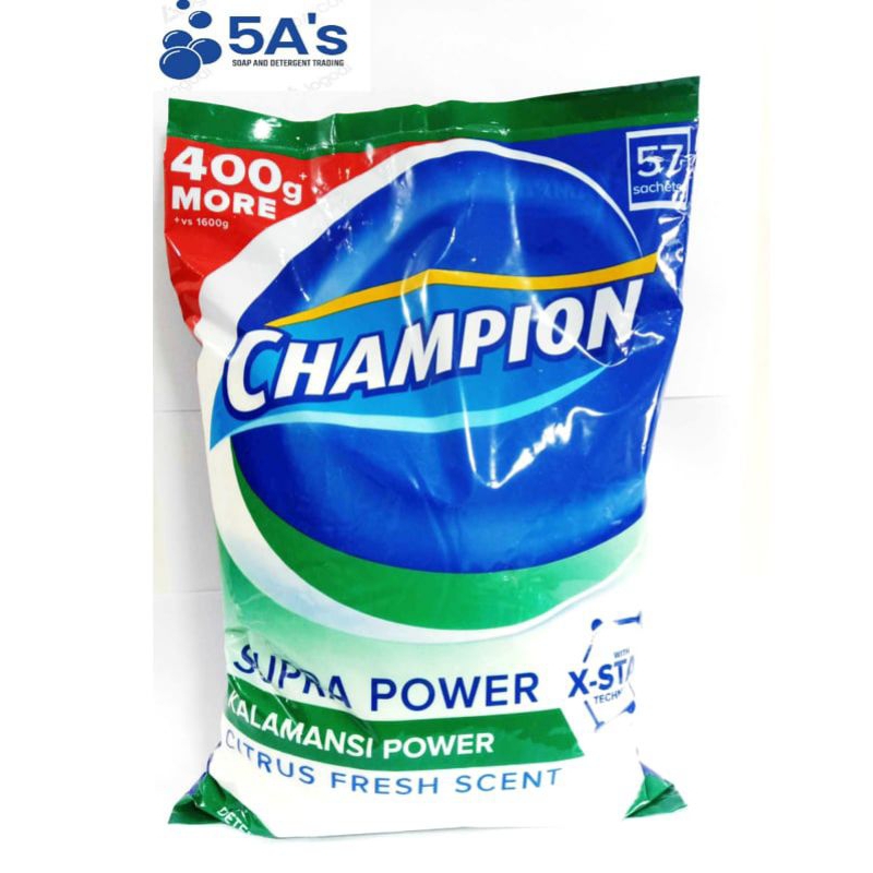 CHAMPION KALAMANSI POWER CITRUS FRESH POWDER DETERGENT 2 KG | Shopee ...