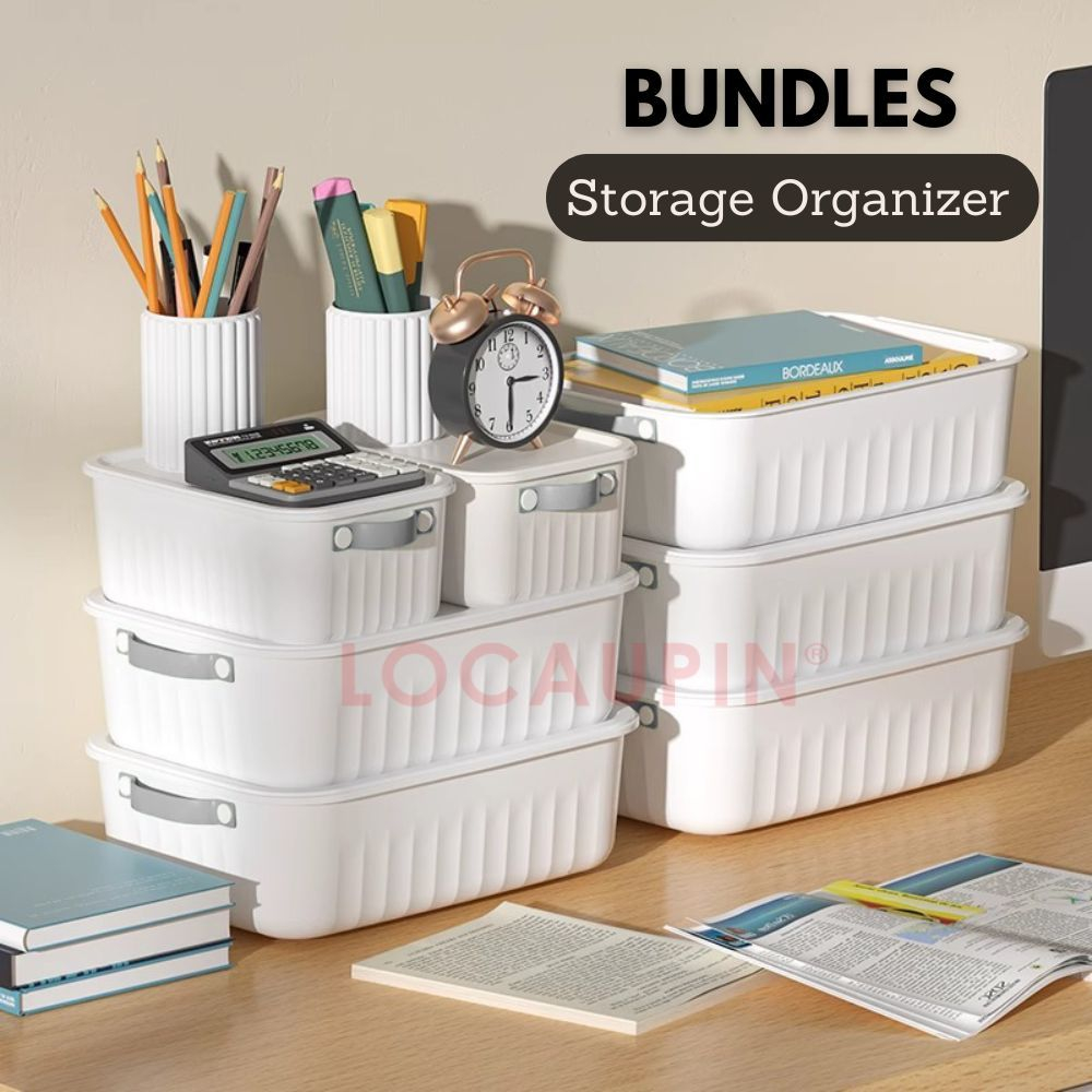 LOCAUPIN Bundles of Covered Storage Organizer Stackable Dust Proof Toy ...