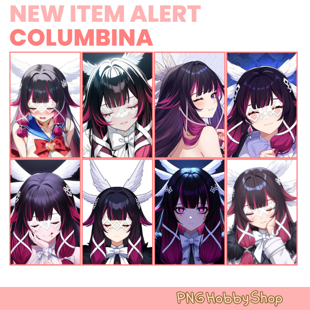 Columbina Genshin Impact Anime Photocard and Keychain - PNG Hobby Shop ...