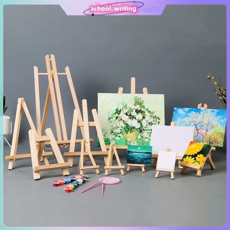 Mini Portable Wooden Art Easel Stand Adjustable Angle Tabletop Painting ...