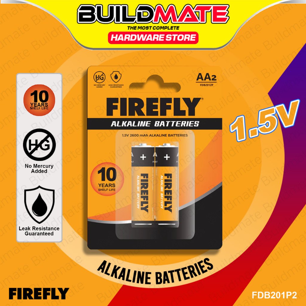 BUILDMATE Firefly AA Alkaline Battery 1.5V 2600mAh 2PCS - 8PCS Leak ...
