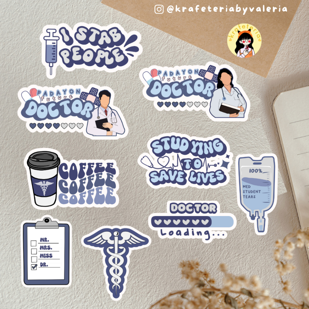 Cute Doctor stickers| Future Doctor / Doctora sticker | Med student ...