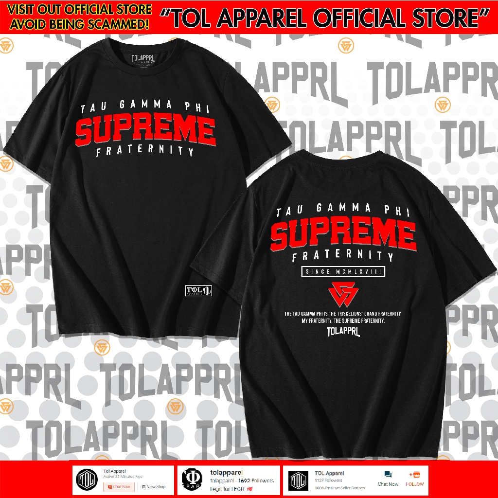 Tenets 1 Supreme Fraternity Tau Gamma Phi Triskelion Fratshirt by Tol ...