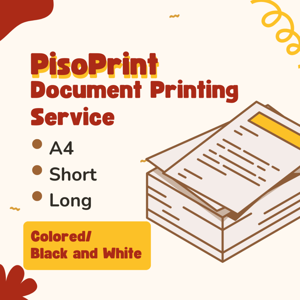 Document Printing - Colored/Black and White - A4/Short/Long Bond Paper ...
