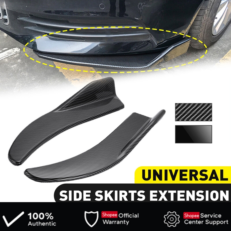 1 Pair Universal Car Rear Bumper Lip Trim Protector Car Side Skirt ...