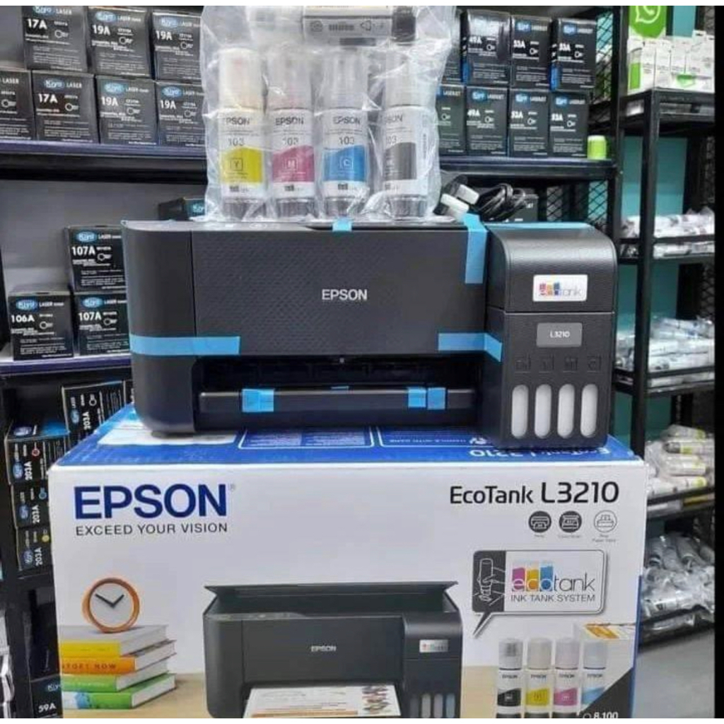 EPSON Printer Eco Tank L3210 A4 Multifunction Wireless• Colour• Wi-Fi ...