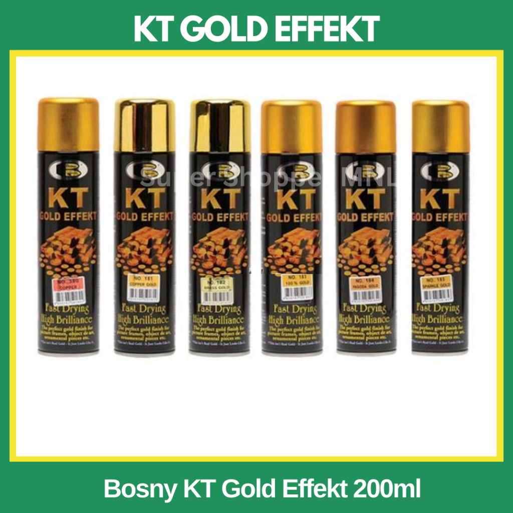 Bosny KT Gold Effect Spray Paint 227g | Shopee Philippines