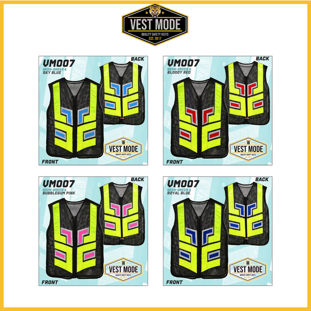 VM007 Motorcycle Rider Reflectorized Reflective Safety Jacket Vestmode ...