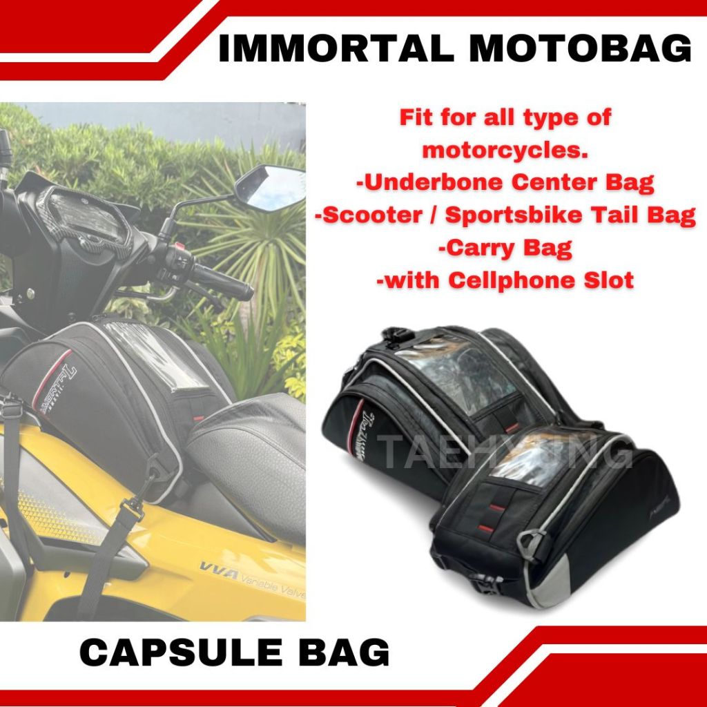 Multi function Bag/ Tail Bag/ Capsule Bag by IMMortal Motobag Tactics ...