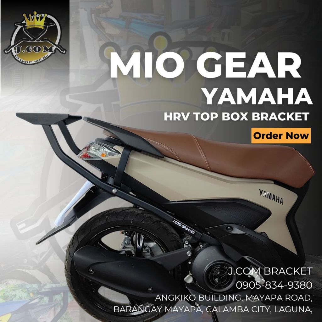 YAMAHA MIO GEAR | J.COM HRV TOP BOX HEAVY DUTY BRACKET | Shopee Philippines
