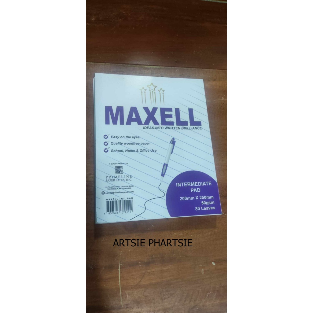 MAXELL INTERMEDIATE PAD PAPER | Shopee Philippines