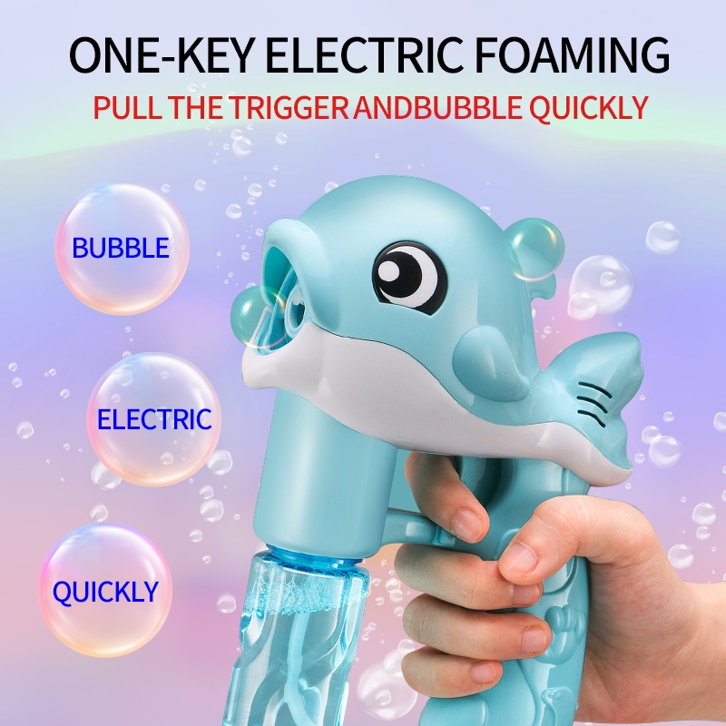 Fully Automatic Children's Dolphin Bubble Gun Gift Electric Bubble ...