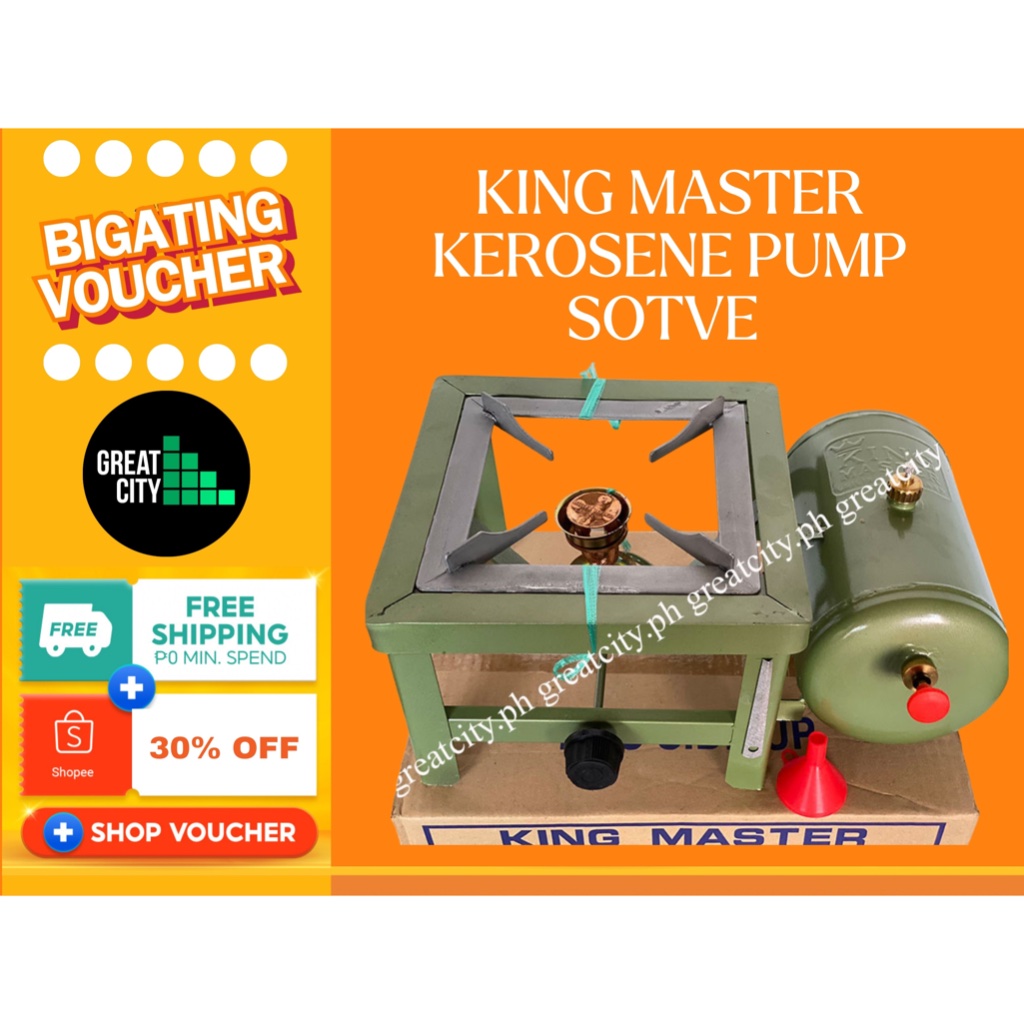 King Master Kerosene Pump Stove Square or Round | Shopee Philippines