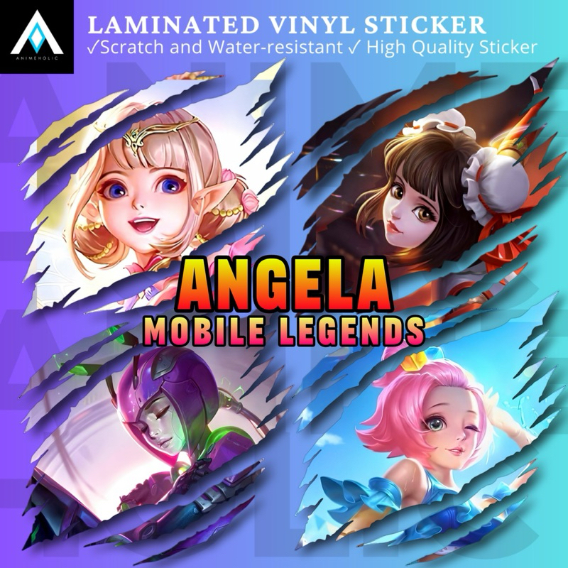 MLBB ANGELA SKIN SCRATCH DESIGN STICKERS ~ LAMINATED VINYL STICKERS ...