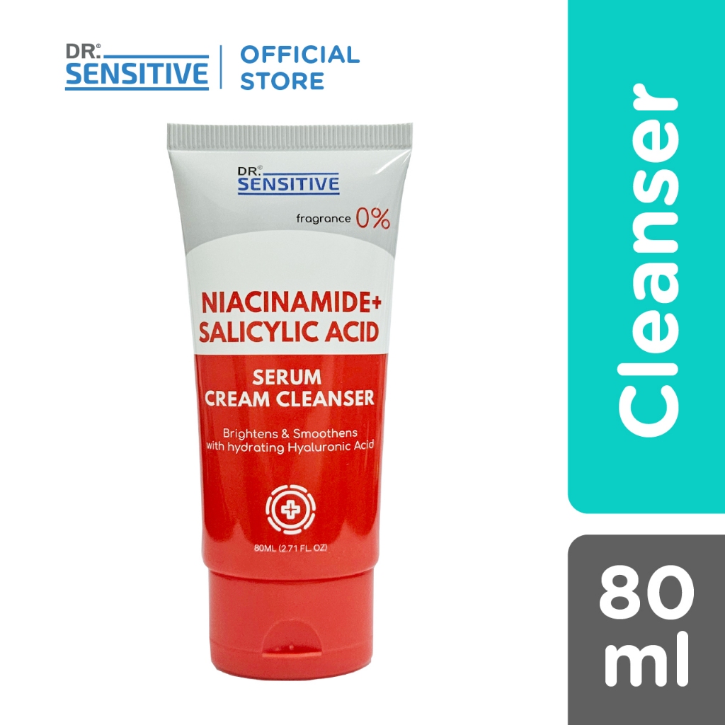 Dr. Sensitive Niacinamide + Salicylic Acid Serum Cream Cleanser ...