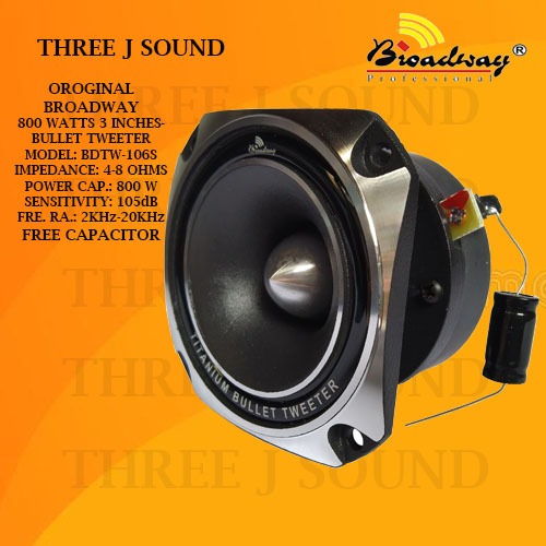 800 WATSS 3 INCHES BULLET TWEETER TITANIUM WITH FREE CAPACITOR | Shopee ...