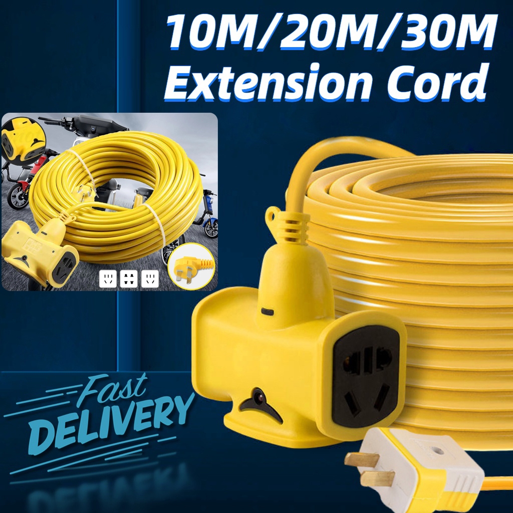 Cable Extra-long Plug-in Strip 10/20/30 Meters Extension Wire Extension ...
