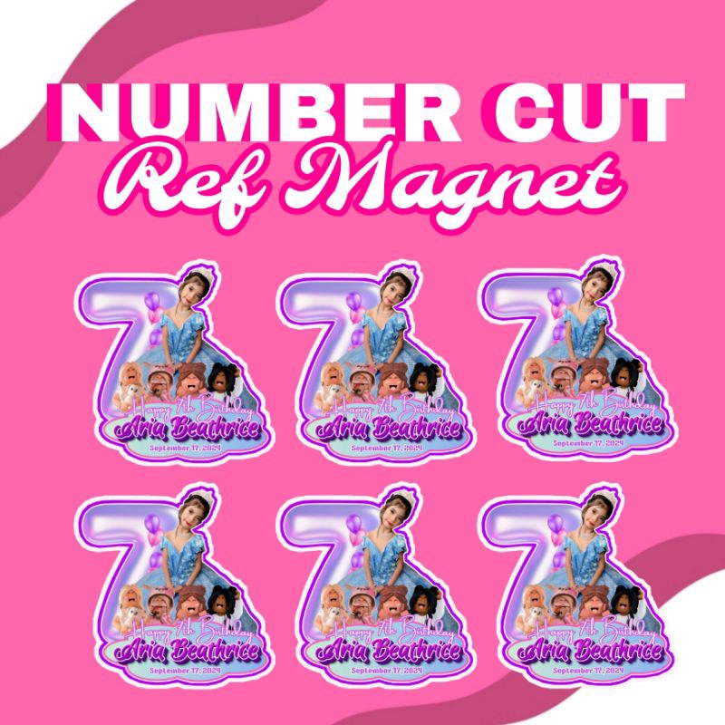 Personalized Number Cut Magnet (minimum of 30pcs) | Shopee Philippines