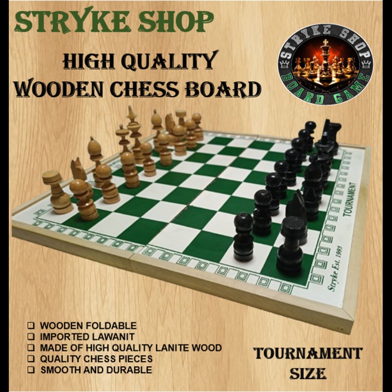 Tournament Size Chess Board Wooden Quality Board Games | Shopee Philippines
