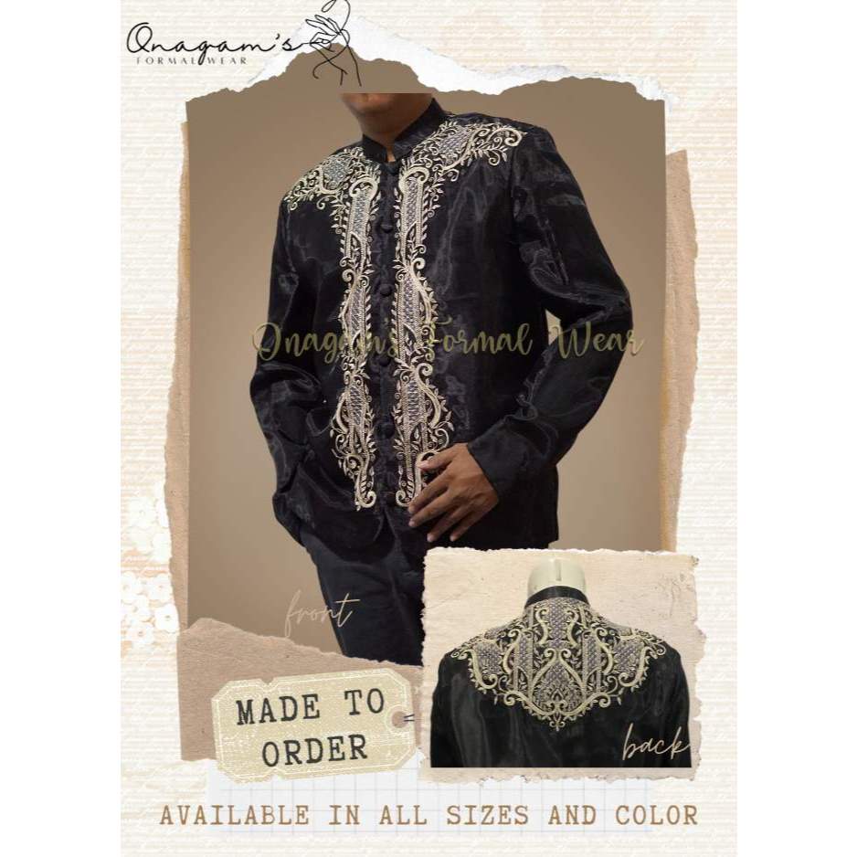 Embroidered Colored Coat Barong | Shopee Philippines