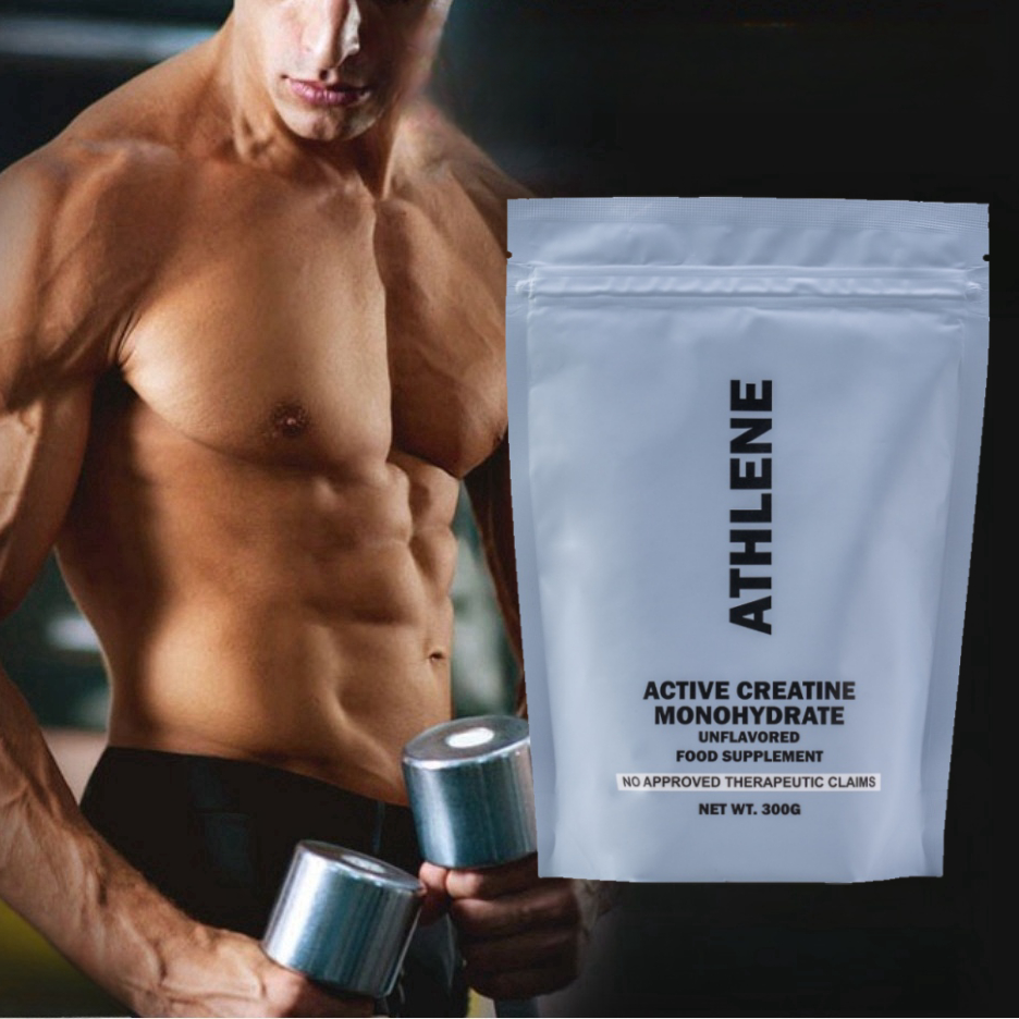 ATHLENE Active Creatine Monohydrate 300g 60 servings Sports Supplement Muscle Recovery ...