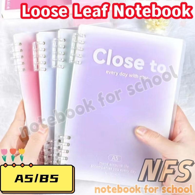 NFS A5/B5 Binder Loose-Leaf Notebook 60 Sheets Lined Book Note Korean ...