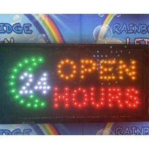 Open 24 Hours LED Signage Animated Flashing LED Signs | Shopee Philippines