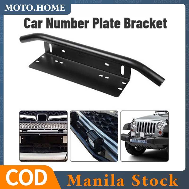 Universal Car Number Plate Bracket Frame Light Bar Mount Bumper Fitment ...