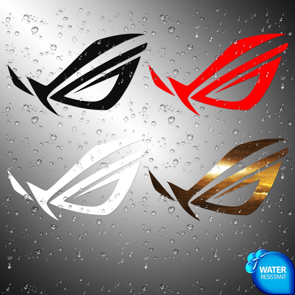 Stickers | (2X) ASUS ROG logo | Weather Proof die-cut decals | 3 inches ...