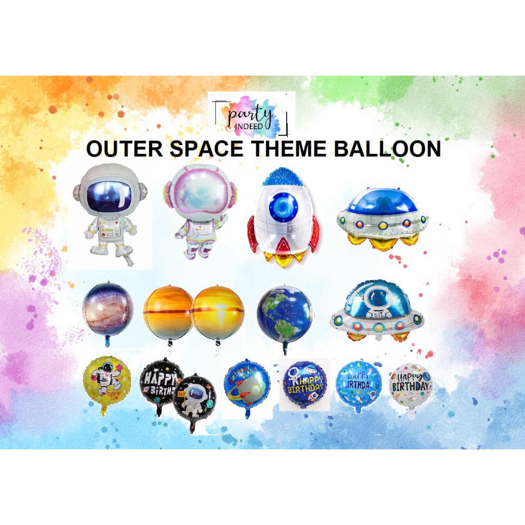 OUTER SPACE ASTRONAUT ROCKETSHIP FOIL BALLOON THEME PARTY NEEDS ...
