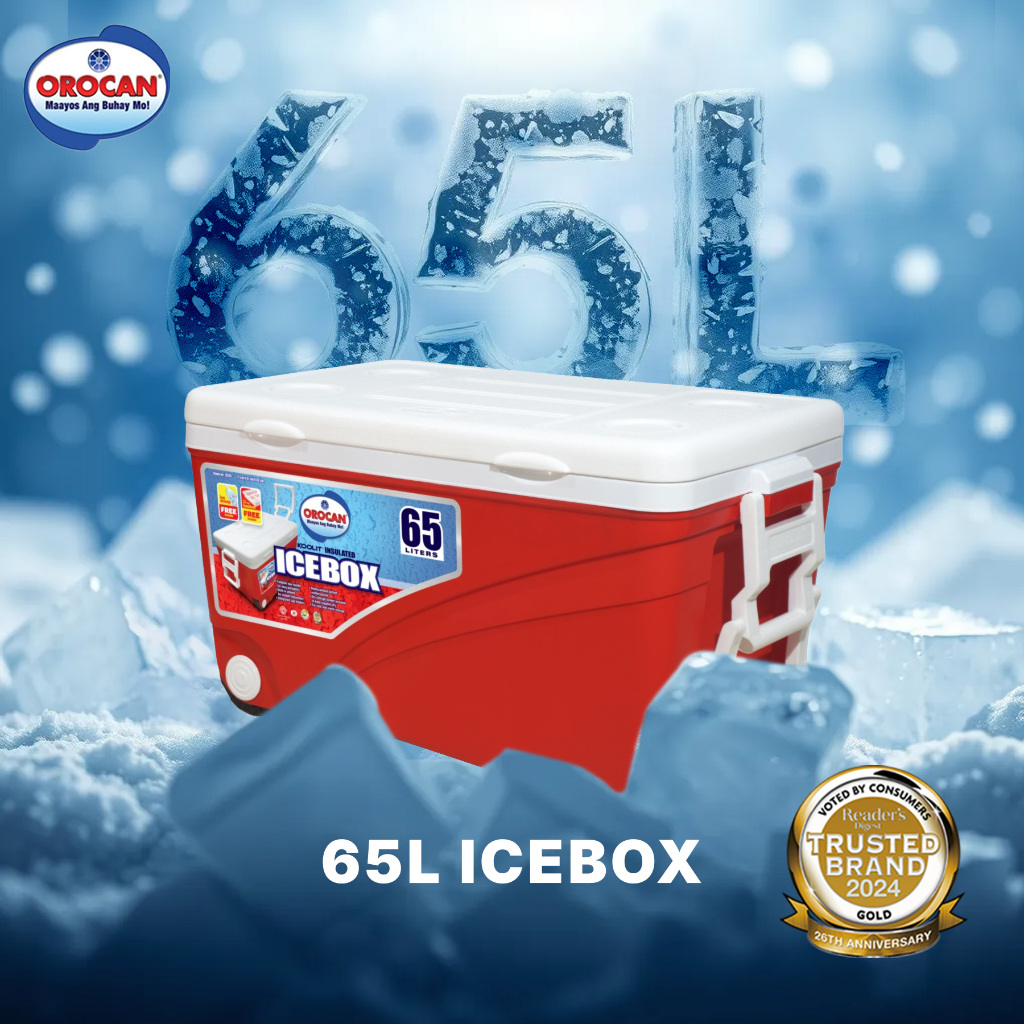 Original OROCAN Icebox 65 Liters Koolit Insulated Ice Box with wheels ...