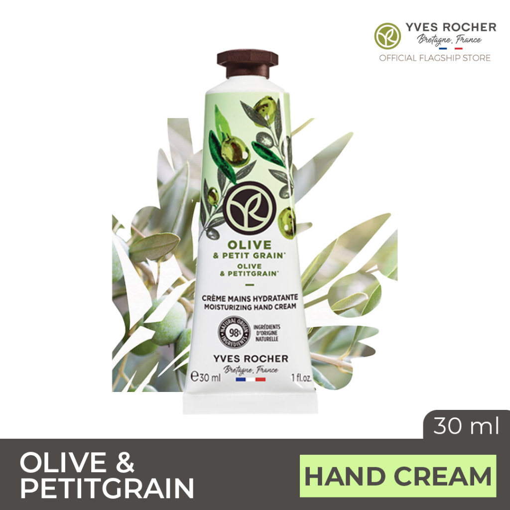 Yves Rocher Olive Petitgrain Moisturizing Hand Cream - 30ml Natural ...