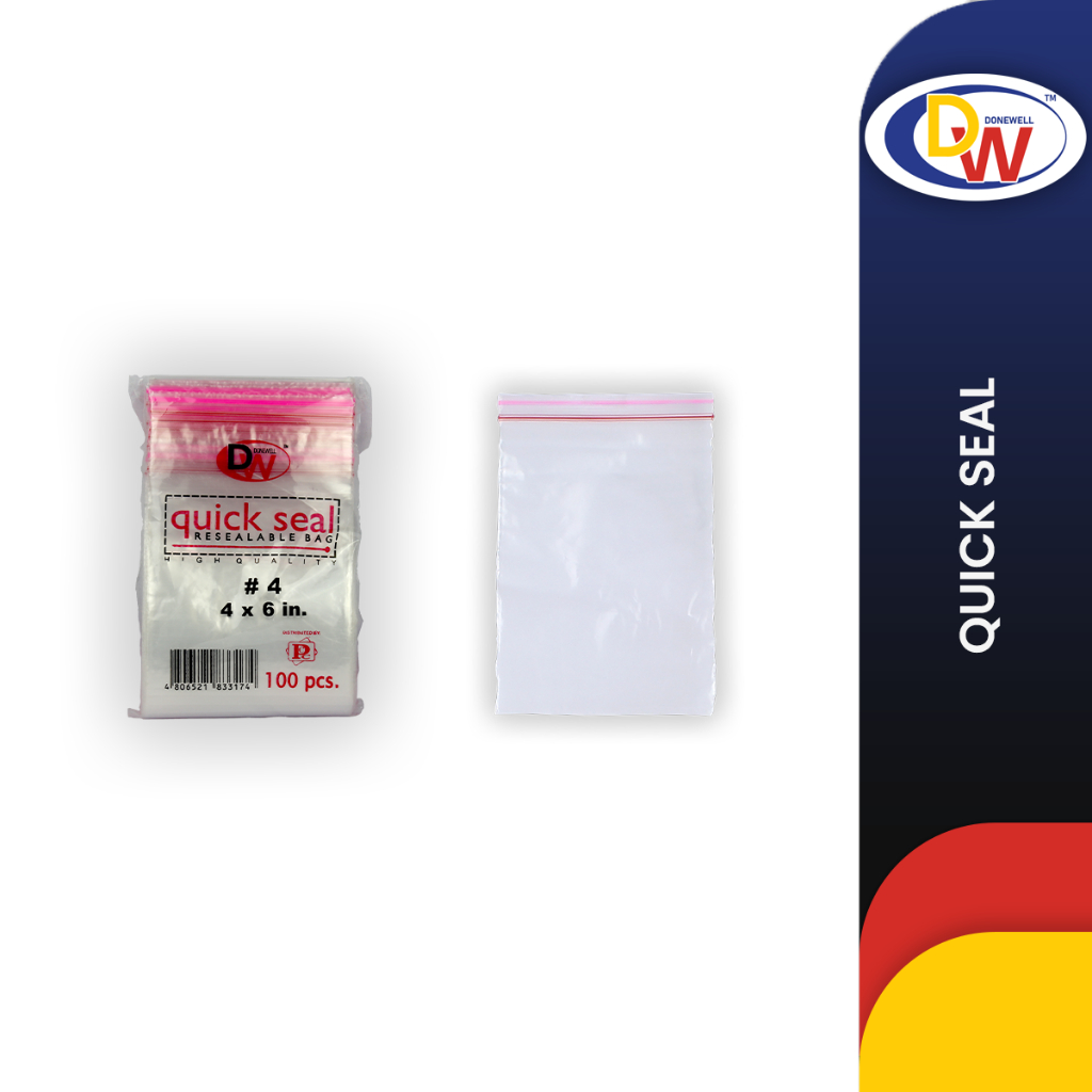 [PROMO] Donewell Quickseal Resealable Ziplock Bag 2x3, 4x6, 6x9, 8x12 ...