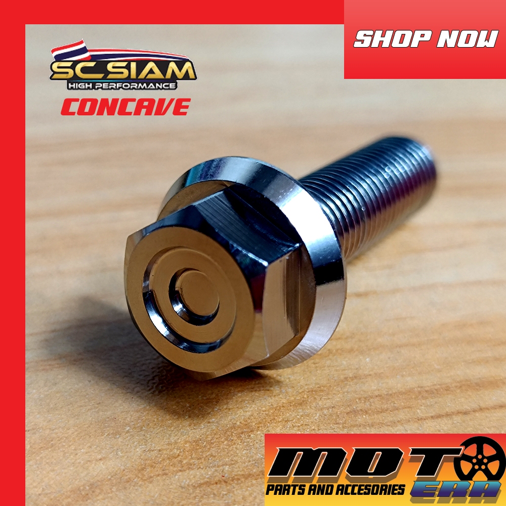 SC SIAM CONCAVE STAINLESS 10X35 MM SHOCK BOLT WAVE / XRM / SMASH / REAR ...