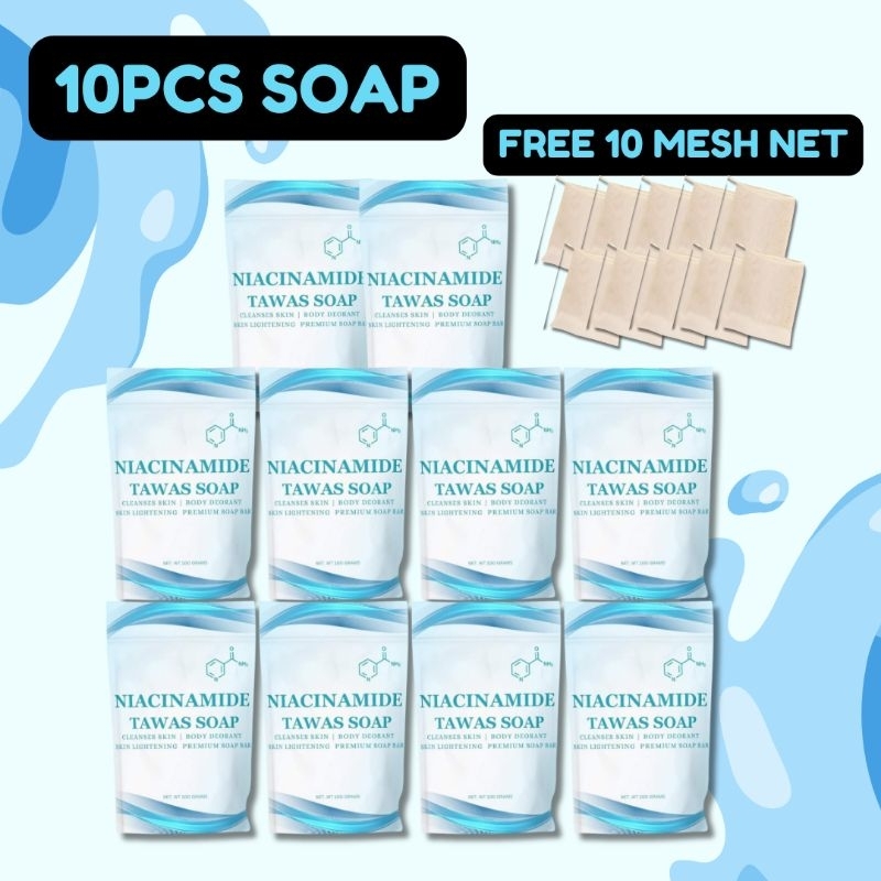10pcs Niacinamide Tawas Soap 50g & 100g | Body Deodorant Cleanses Skin ...