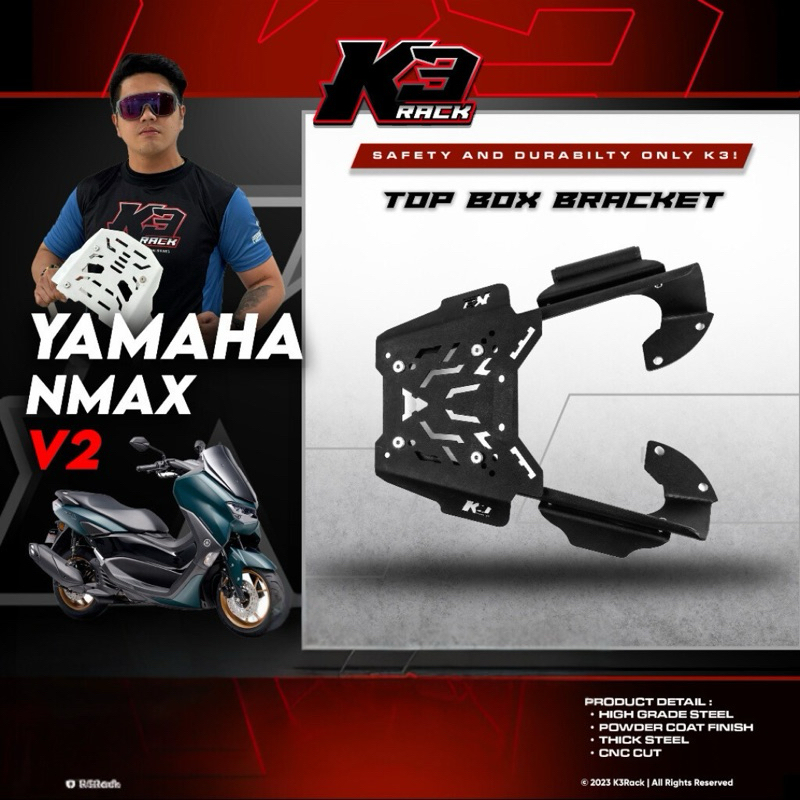 K3 Rack Bracket for Yamaha NMAX V2 Hybrid | Shopee Philippines