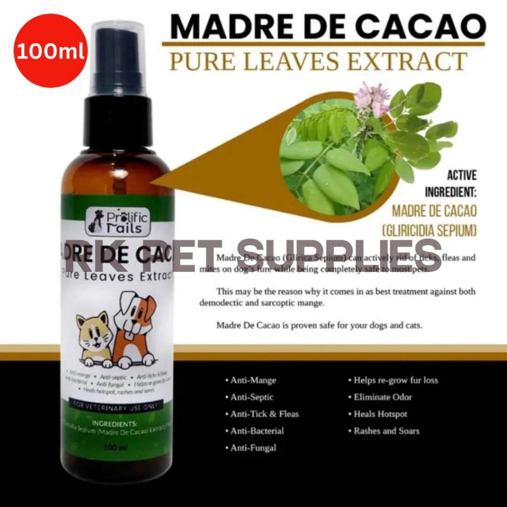 100ml Prolific Tails Anti Tick and Flea Madre De Cacao Pure Leaves ...