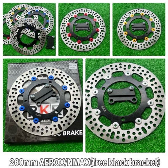 BIG DISC ROTOR DISC BRAKE NMAX AEROX FRONT 260MM W/ FREE BLACK BRAKET (no floating) | Shopee ...