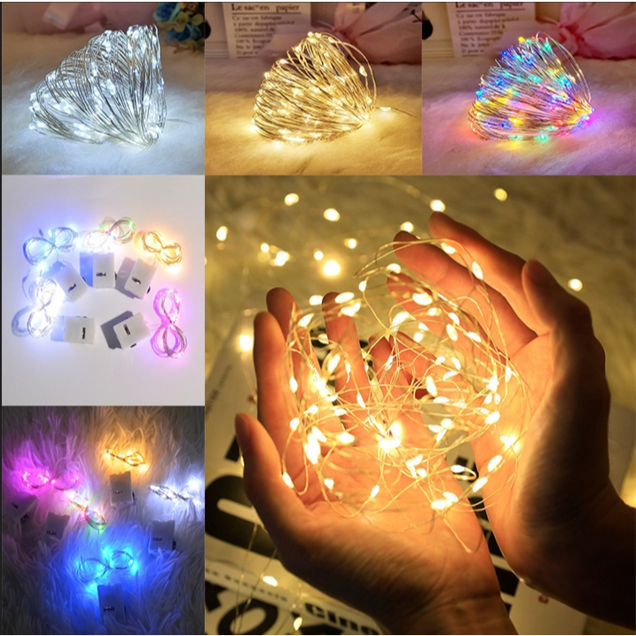 Copper Wire Led String Lights -mini Fairy Lights Battery Powered ...