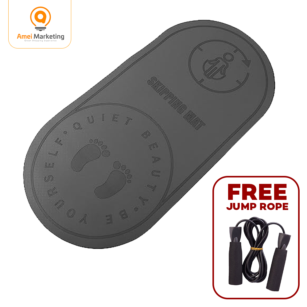 AMEI Indoor Skipping Rope Mat Non-slip Jump Rope Mat Fitness Sports Mat ...