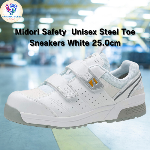 [Midori Safety] Unisex Steel Toe Sneakers MPN305 Static White 25.0cm | Shopee Philippines