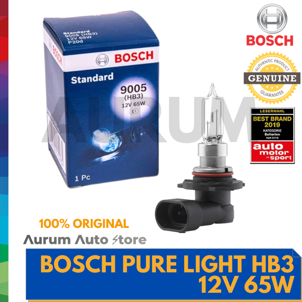 Bosch Automotive Bulb - Standard Clear HB3 (9005), 12V, 65W | Shopee Philippines