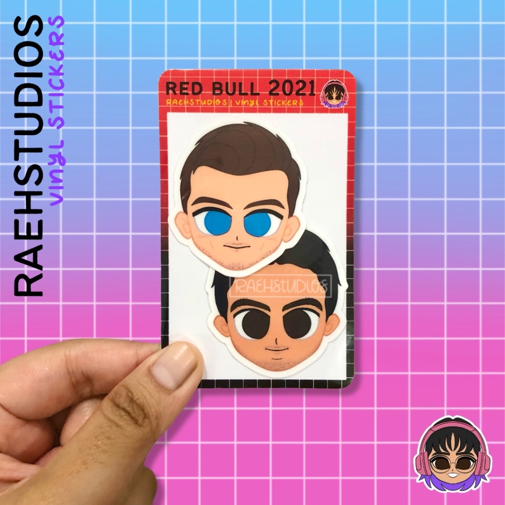 Red Bull Racing F1 2021 (Max Verstappen, Sergio Perez) Stickers - Matte ...