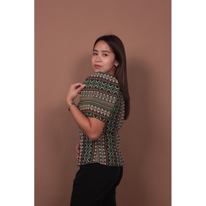 Ethnic Top Blouse Igorot Inabel Hand woven / Baguio Weaved Fabric ...
