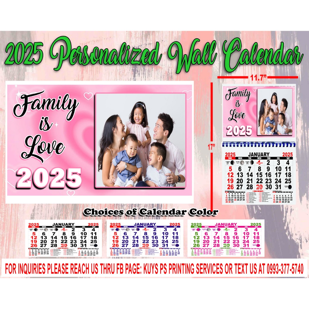 2025 A4 AND A5 Size Personalized Wall Calendar / GIFT Ideas | Shopee ...