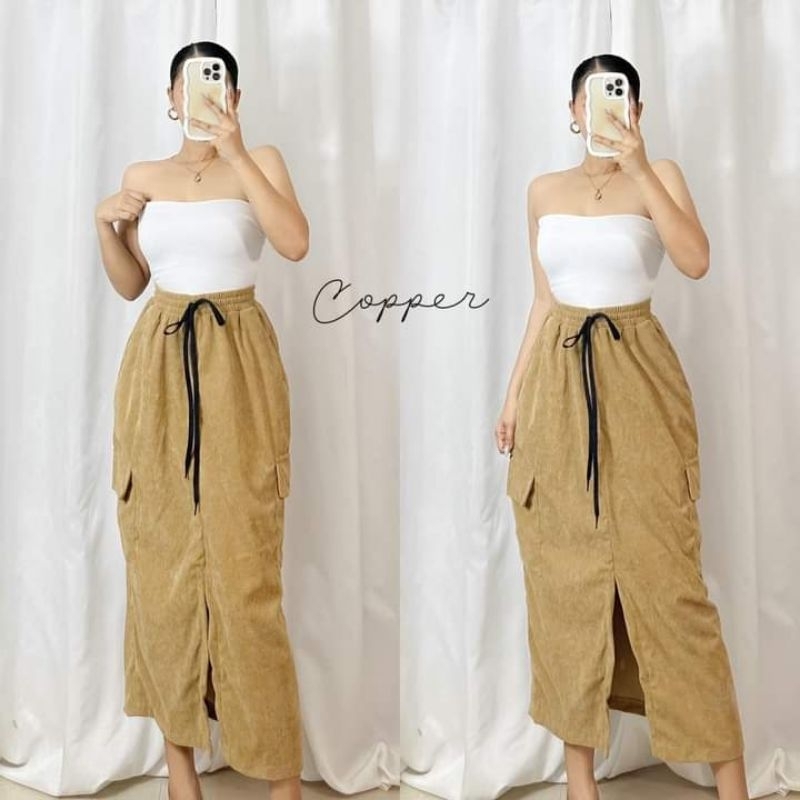 Bella Cargo Long skirts for women(30 inches long )with front slit ...