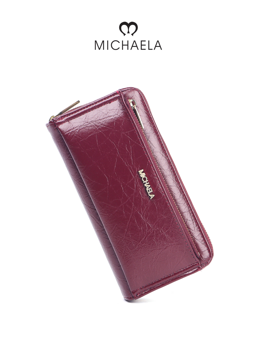MICHAELA Chic Zipper Long Wallet with 8 Card Holders Spacious for ...