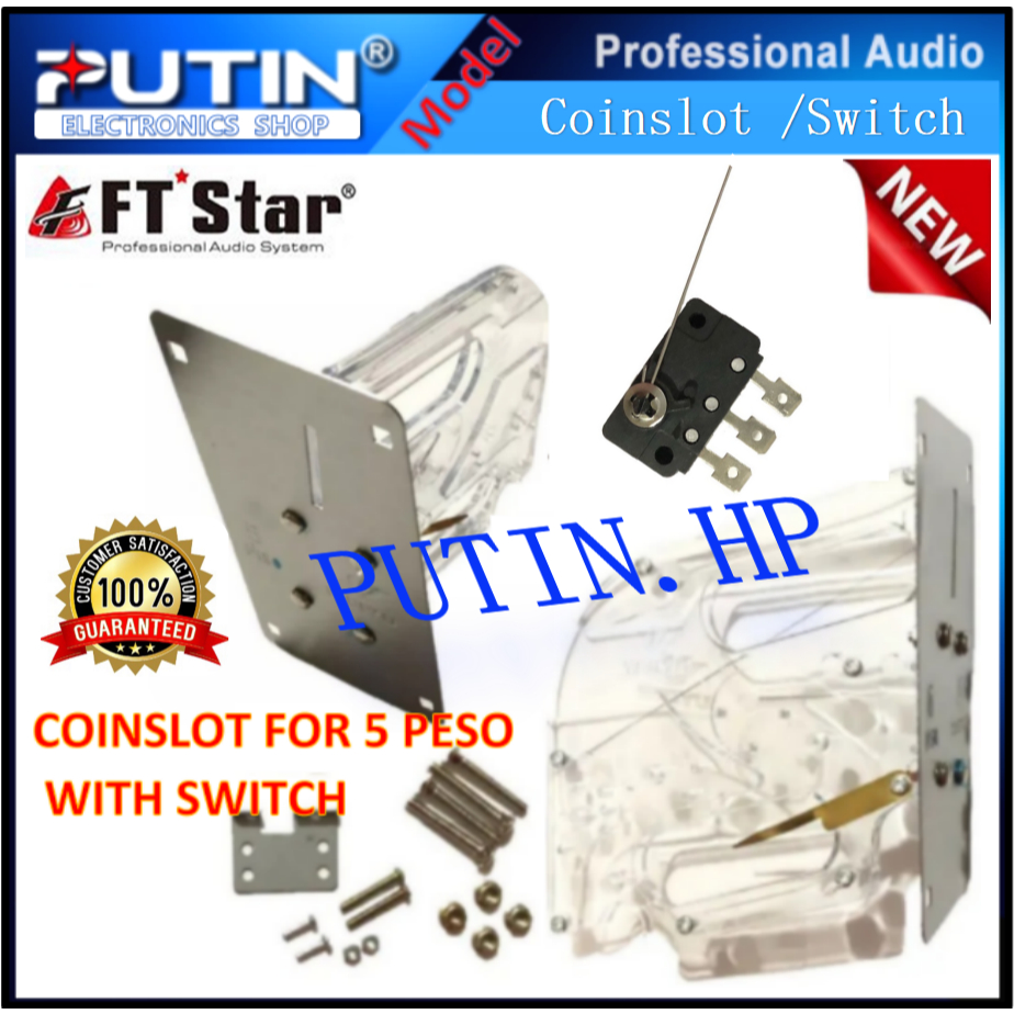PUTIN SHOP 1pcs Coinslot /Switch Coin Slot (5) Piso For New & Old Coins ...