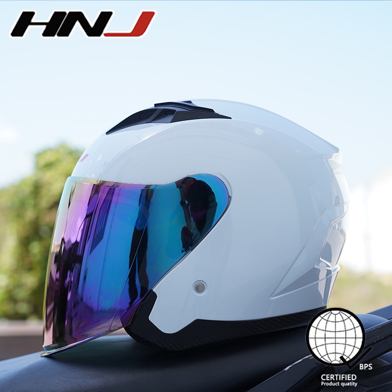 HNJ A4-008 Half Face Helmet For Motorcycle for woman with icc original ...