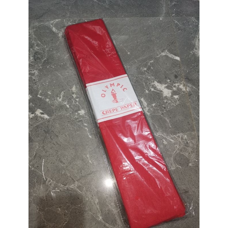 CREPE PAPER RED 10pcs 1 pack - SUN/OLYMPIC BRAND - APRUB | Shopee ...